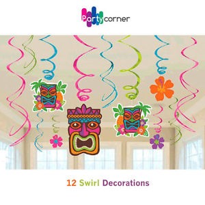 Hawaiian Luau Tiki Swirl Decorations | Party Corner