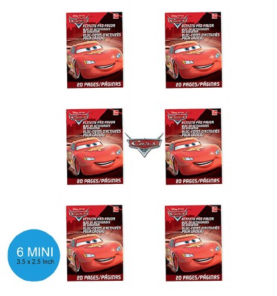 Cars 6 Mini Colouring Books - Party Corner Australia