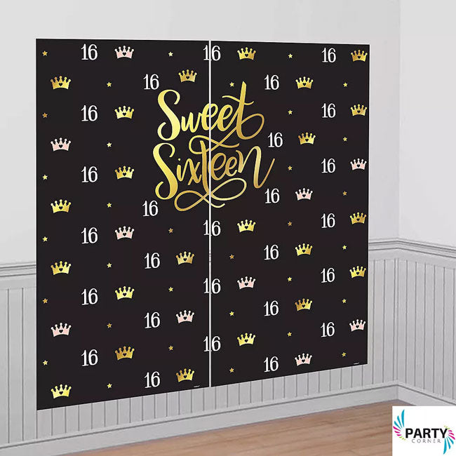 16th Birthday Sweet Sixteen Scene Setter Party Supplies I Party Corner