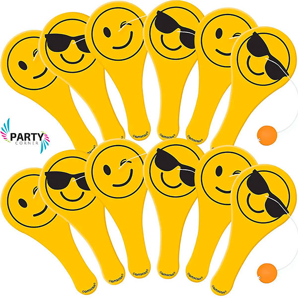 Emoji Smiley Paddle Balls Party Supplies | Party Corner