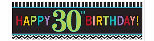 30th Birthday Banner Party Supplies | Party Corner