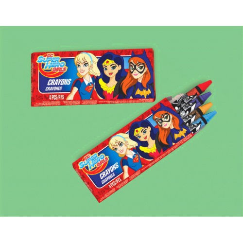 Super Hero Girls Mini Crayons Box | Party Corner
