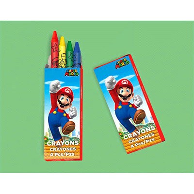 Super Mario Party Crayons Favour