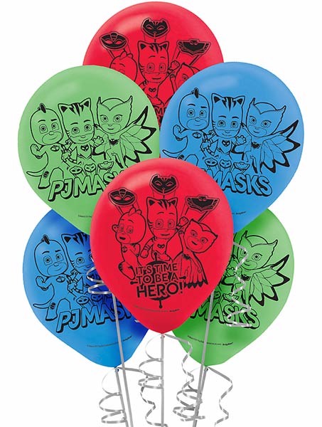 PJ Masks Latex Balloons Party Supplies | Party Corner