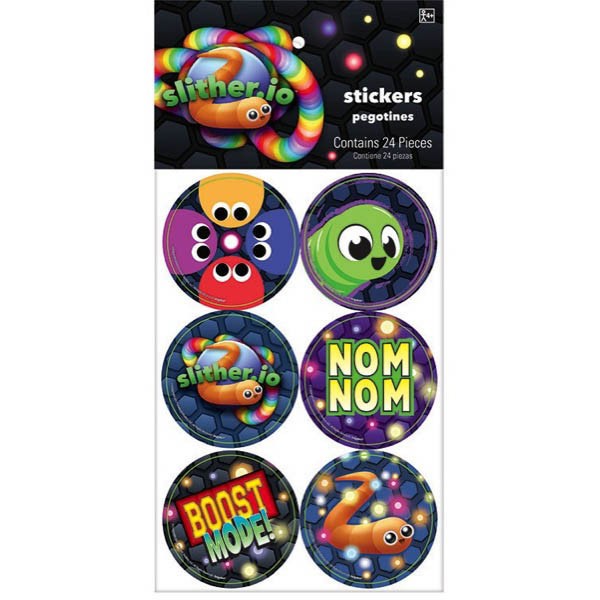 Slither.io Stickers Party Supplies | Party Corner