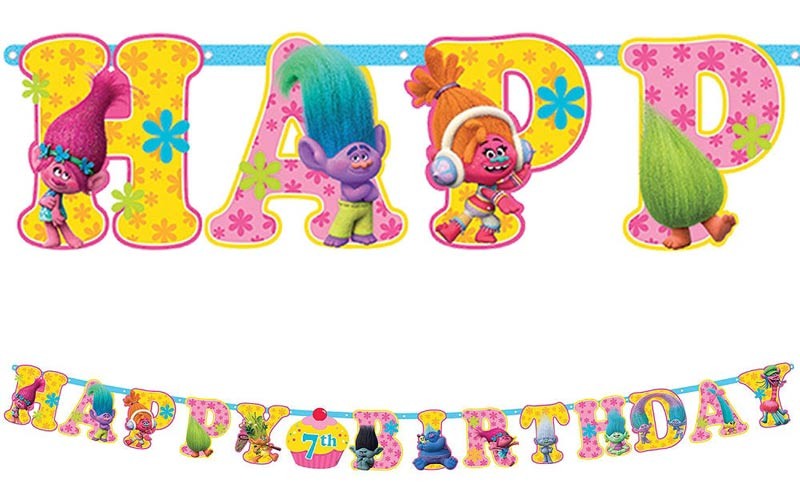 Trolls birthday Party banner Party Supplies | Party Corner