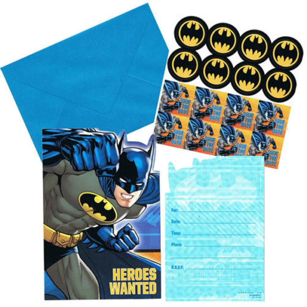 Batman Birthday party Invites Party Supplies | Party Corner