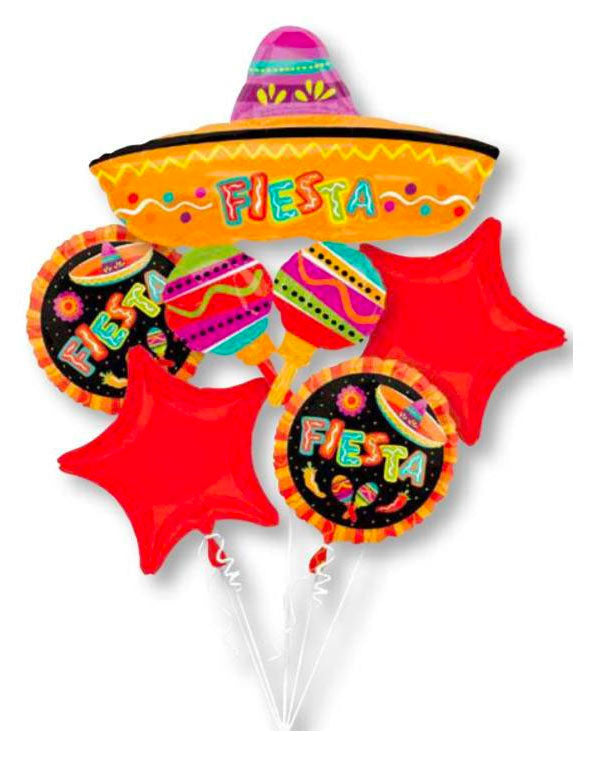 Fiesta Foil Balloon Bouquet Party Supplies | Party Corner