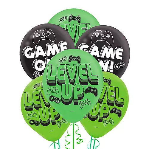 Level Up Latex balloons pack of 6 | Party Corner