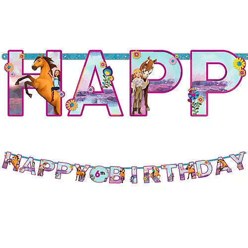 Spirit Riding Free Birthday Banner | Party Corner